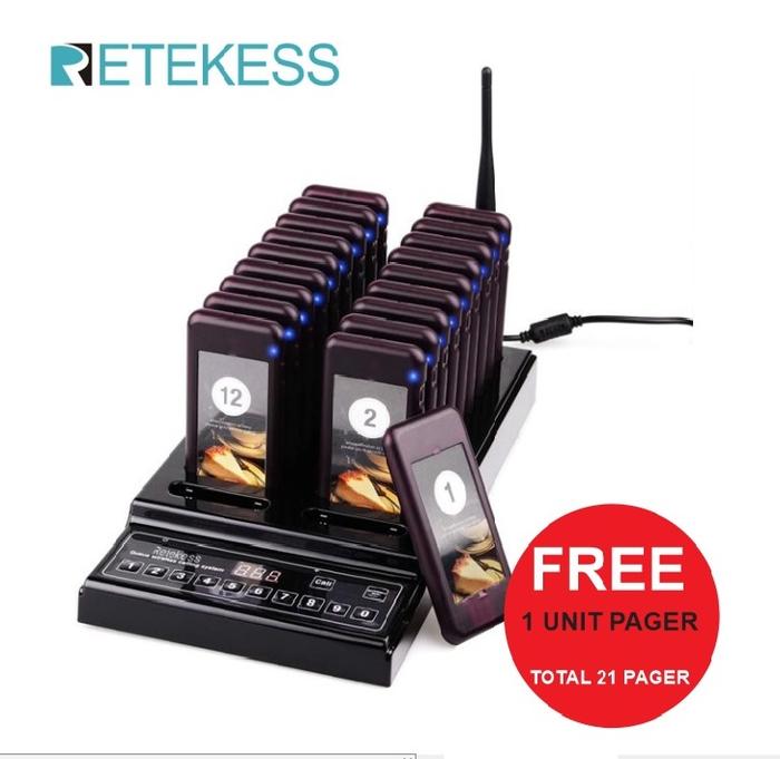Jual Mesin Antrian Restoran - 1 Transmitter Call Base - 20 Pager ...