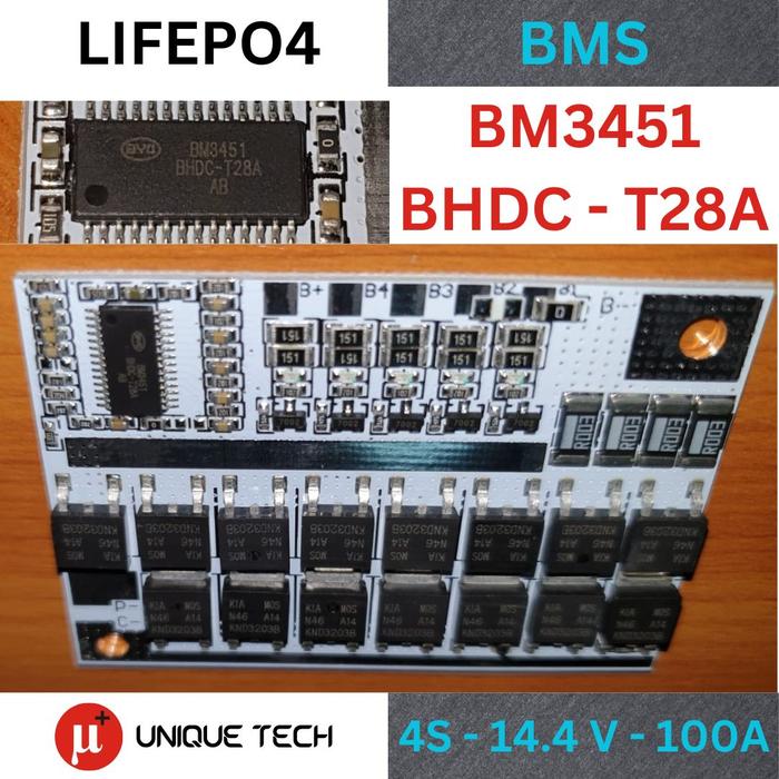 Jual BMS BM3451 BHDC LIFEPO4 3S 4S 5S 10.5V 12V 18V 100A WITH BALANCE ...