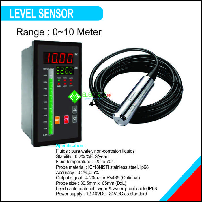 Jual Level Sensor 0-10 meter Modbus Rs485 - Kota Tangerang Selatan - Electric88 | Tokopedia