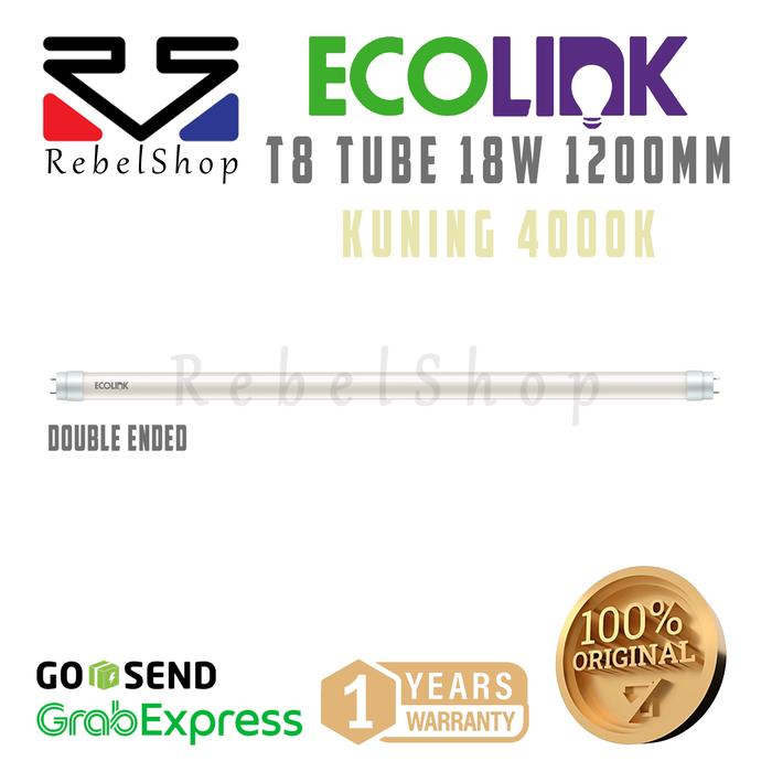 Jual Lampu TL LED Tube DE Ecolink T8 18 Watt 1200mm 18W 18Watt Double ...