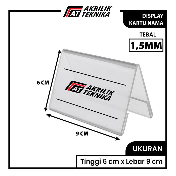 Jual PAPAN / STAND KARTU NAMA / KARTU BISNIS NAME TAG AKRILIK MEJA ...
