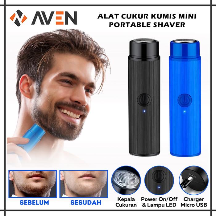 Jual AVEN Alat Cukur Kumis Elektrik Shaver Portable Mini Rechargeable ...