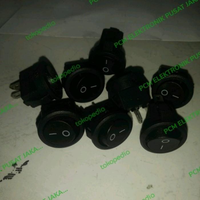 Jual saklar rocker switch bulat mini kecil 2p 2pin 2kaki 2 pin kaki ...