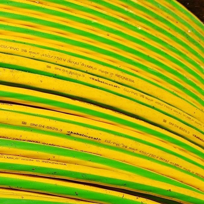 Jual kabel nya 1x35mm kuning hijau kabelmetal kabel grounding 35mm 1x35 ...