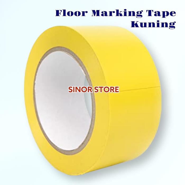 Jual Floor Marking Tape Lakban Lantai PVC Police Line Dengan LEM - FULL ...