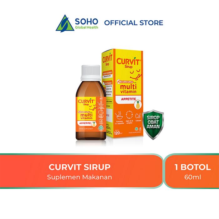 Promo Curvit Sirup Multivitamin dan Suplemen Makanan 60ml - - Soho ...
