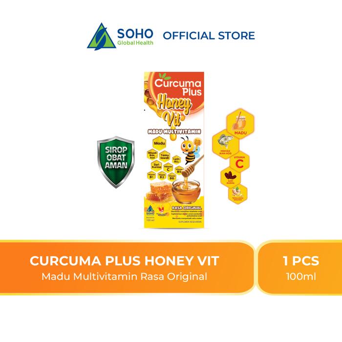 Promo Curcuma Plus Honey Vitamin Tumbuh Kembang Anak - Original 100ml ...