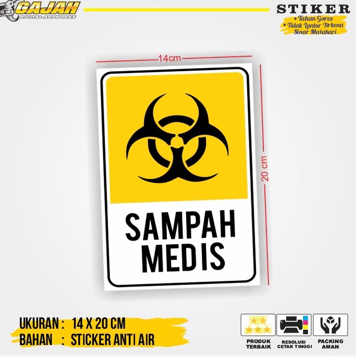 Jual Stiker Penanda Tempat Jenis Sampah Medis - 20 x 14 cm - Jakarta ...