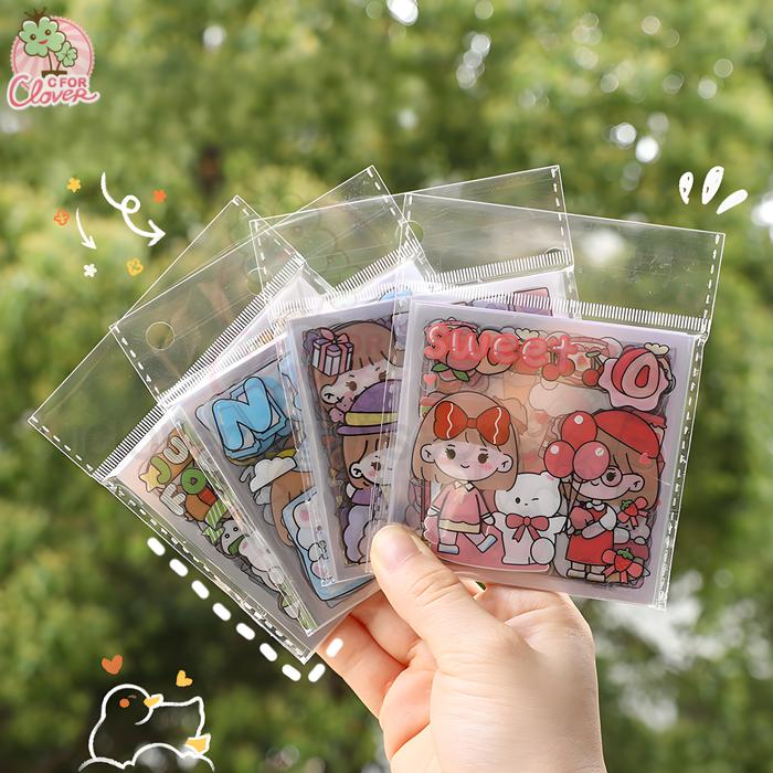 Jual KAWAII MOMO STICKER SET ISI 100 viral botol stiker plastik anti ...