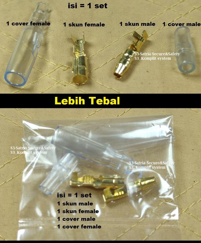 Jual brass 1 set Skun Motor Bulat 4mm Bullet Peluru Male Female Cover ...