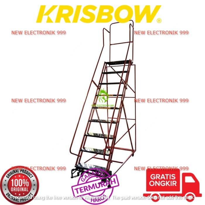 Jual Krisbow Tangga Dorong 9 Step 2,3 M Merah KW0102920 - Jakarta Barat ...