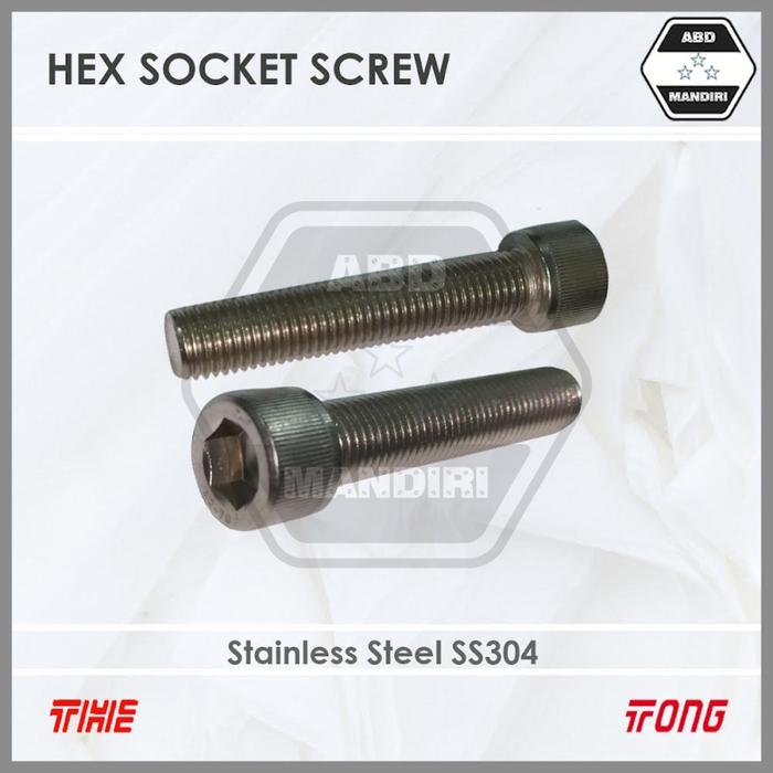 Jual SS304 Baut L Stainless M8 X 30 ( HEX SOCKET SCREW ) M8x30 - Kota ...