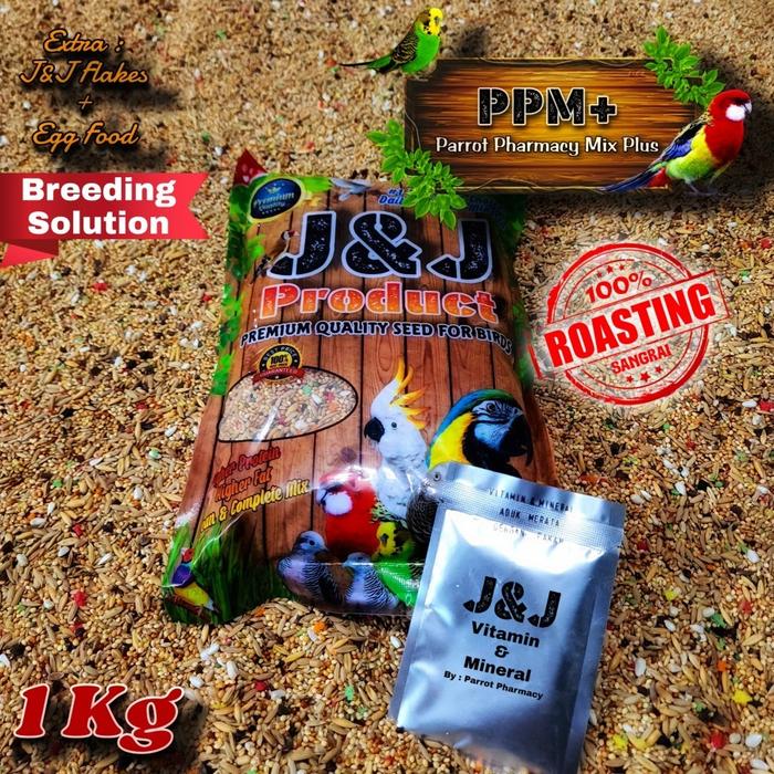 Jual Pakan Ternak Lovebird Parkit Falk J&J Parrot Pharmacy Mix Plus 1 ...