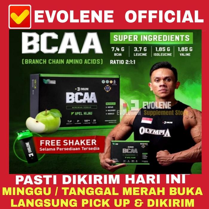 Jual EVOLENE BCAA 1 BOX ISI 25 SACHET BPOM HALAL BRANCHED CHAIN AMINO ...