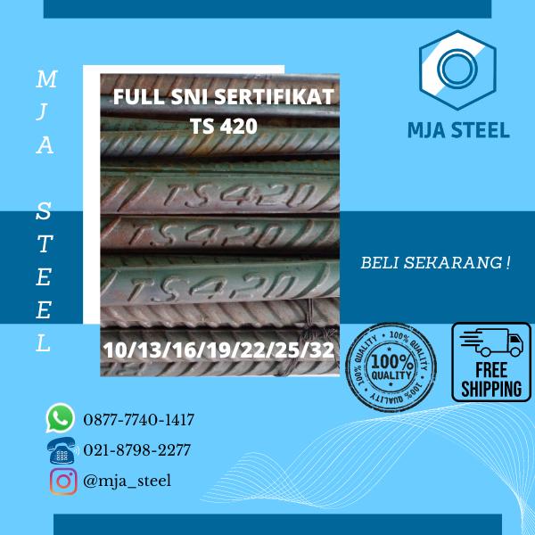 Jual BESI BETON ULIR TS 420 22 25 32 MM FULL SNI SERTIFIKAT 22MM + PPN ...