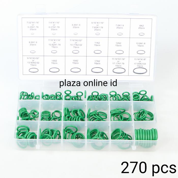 Jual O-ring Oring Seal Karet Kit Set Rubber Tightening universal 270 pcs - Kota Surabaya - plaza ...