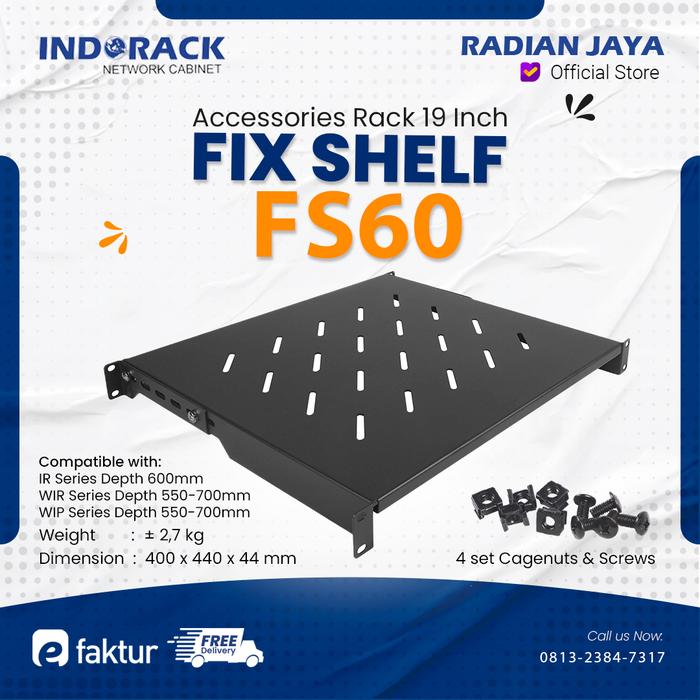Jual Indorack 19 Series, Fixed Shelf Depth 400mm : Fs60 - Hitam Di Seller Velvet Store ...