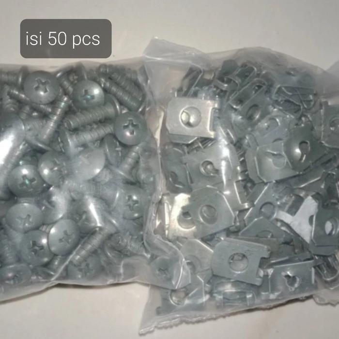 Jual isi 50 pcs Baut Skrup Scrup Sekrup Kasar Body Bodi Motor Yamaha ...