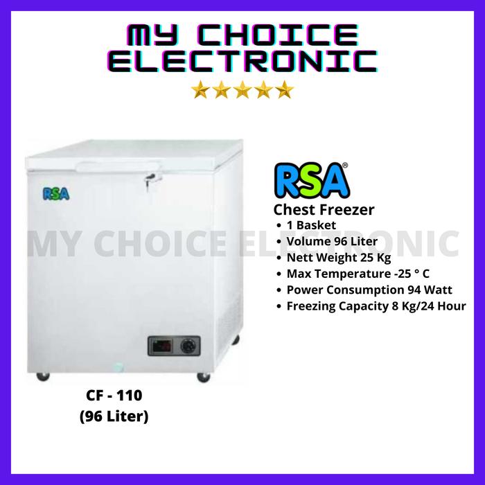 Jual RSA Chest Freezer CF-110 / CF110 (100 Liter) - Jakarta Pusat ...