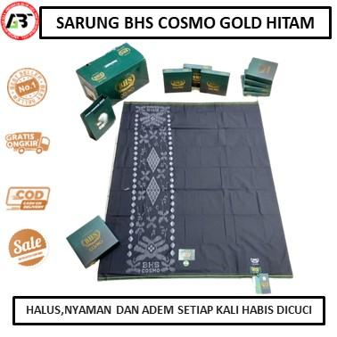 Jual Sarung BHS Cosmo Gold Hitam Polos Kualitas Original - Jakarta ...