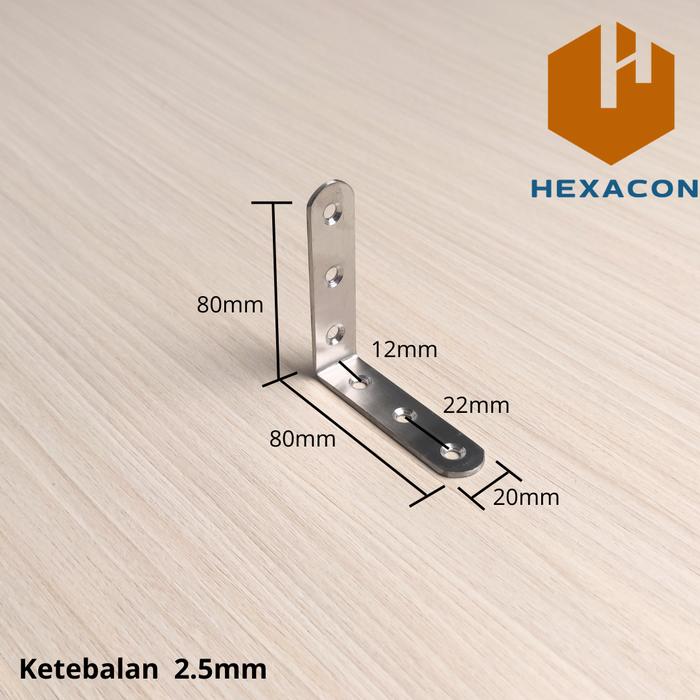 Jual Plat Siku L Stainless / Siku L / Siku Rak Verseng - 8 cm - Jakarta ...