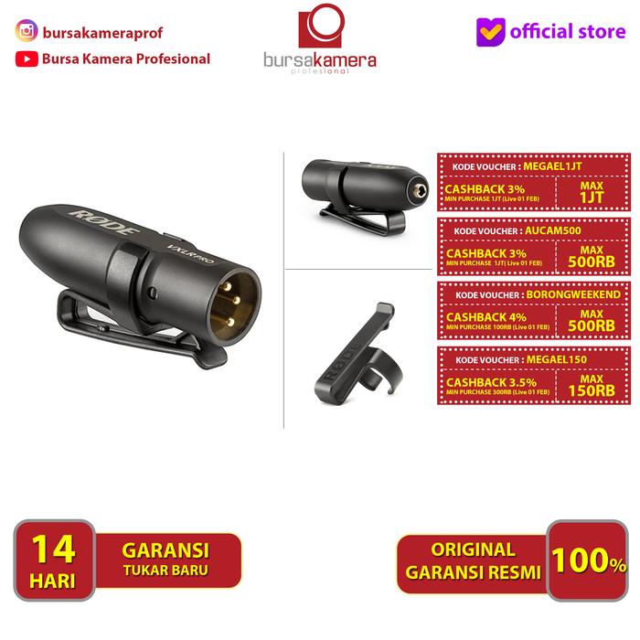 Promo Rode VXLR Pro 3.5mm TRS Female to XLR Male Adapter GARANSI RESMI ...
