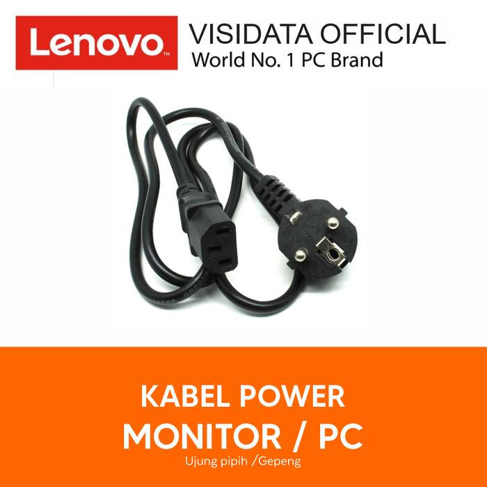 Jual Power Cable Lenovo Monitor/PC kabel Power gepeng/pipih ORIGINAL ...
