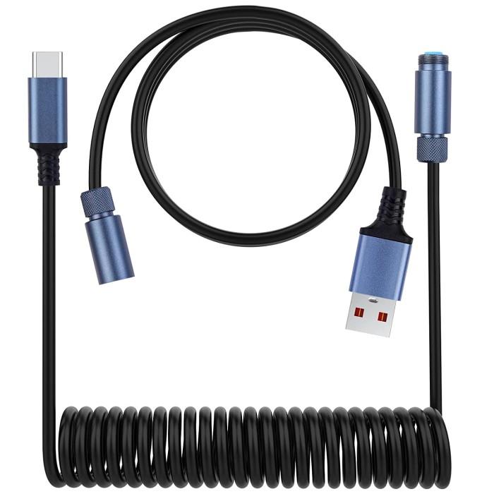 Promo Maxi Custom Premium Type C Coiled Cable Mechanical Keyboard ...