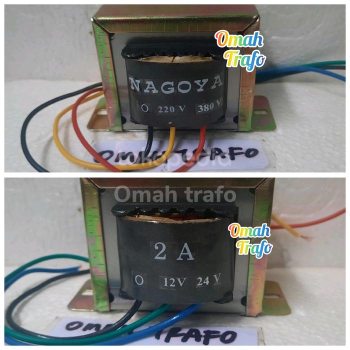 Jual trafo step down 2A 220/380vac to 12/24vac model klem kabel ...