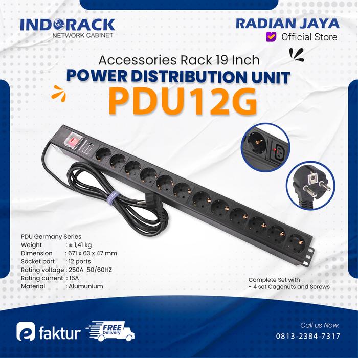 Promo INDORACK PDU 12G / POWER SET DISTRIBUTION / COLOKAN LISTRIK 12 ...