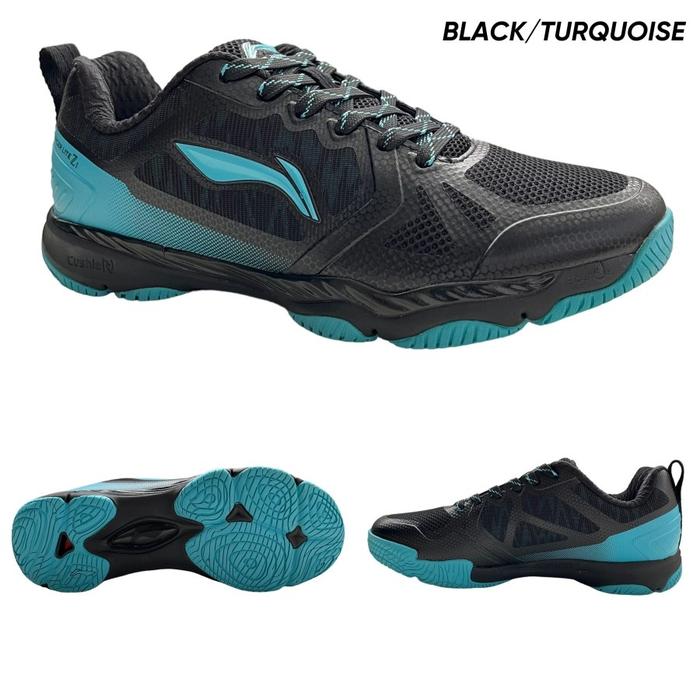 Jual SEPATU BADMINTON LINING LI-NING RANGER LITE Z1 BLACK TURQUOISE ...