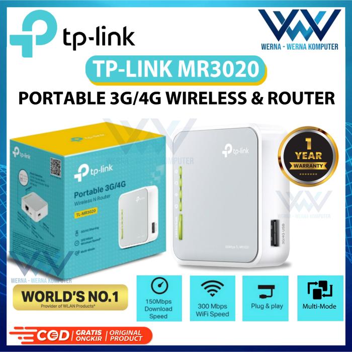 Jual TP-LINK TL-MR3020 Portable 3G / 4G Wireless & Router TPLINK MR3020 ...