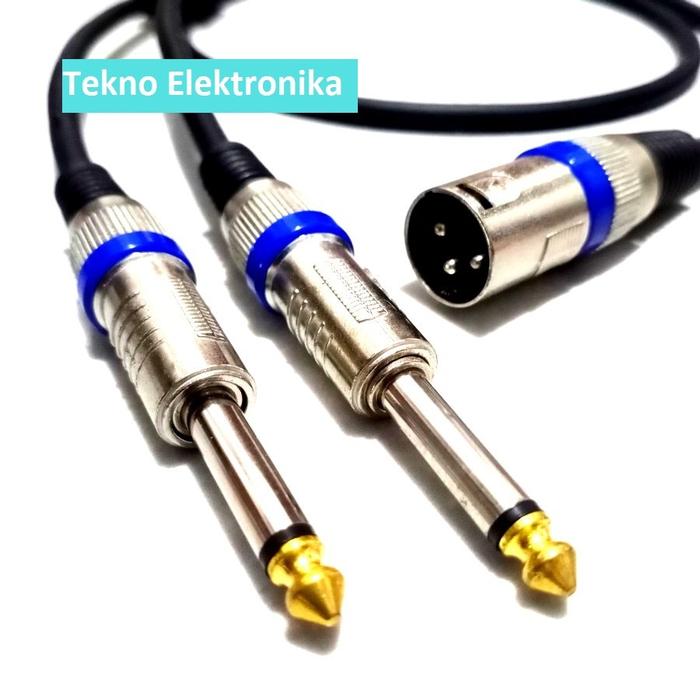 Jual Kabel Audio Standar Canare 10 Meter XLR Male to 2 Akai TRS 6.5mm ...