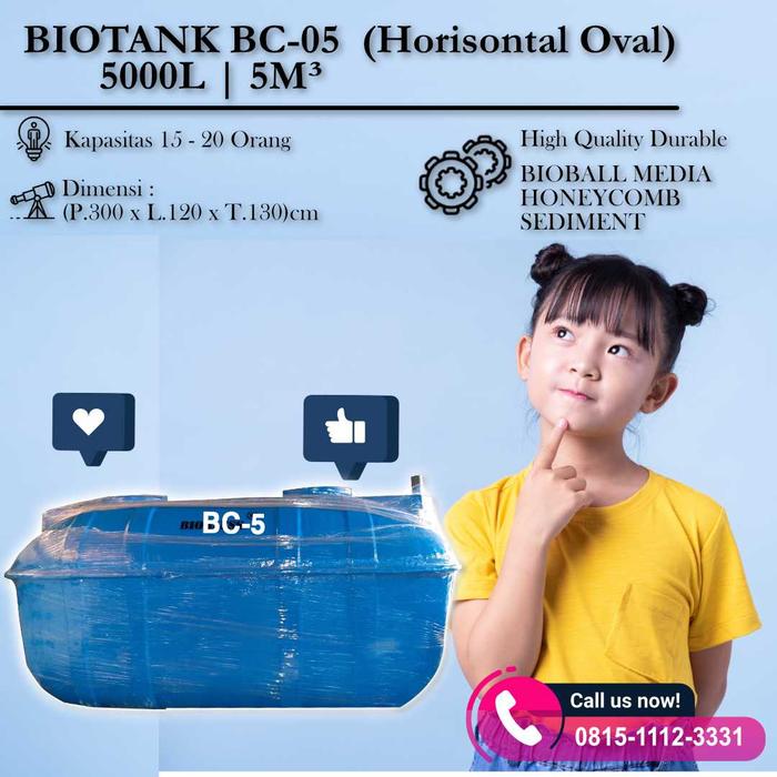 Jual TANGKI HORIZONTAL OVAL 5000 LITER 5M3 / BIOTANK - Jakarta Barat ...