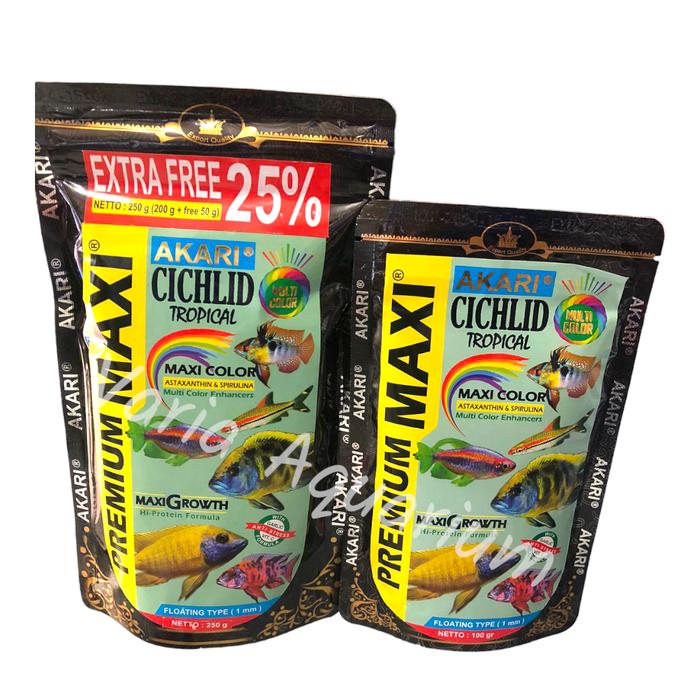 Jual Akari Premium Maxi Cichlid 250gr 1mm - Pakan Ikan Hias Cichlid - Premium Red - Kota Bandung ...