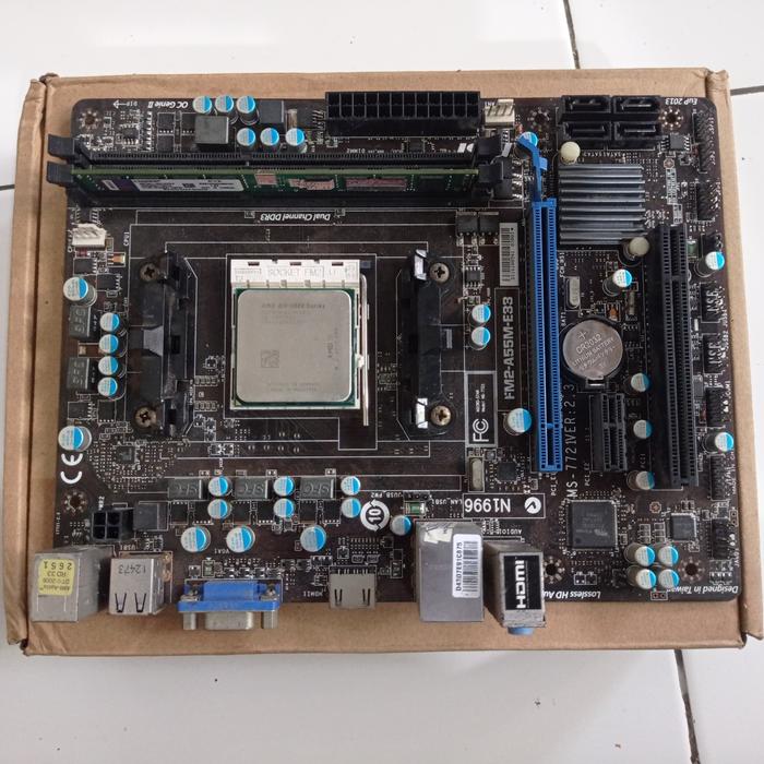 Jual mainboard MSI FM2-A55M-E33+processor Amd A10-5800 + ram 4gb - Kota Serang - MIRAI | BD CORP ...