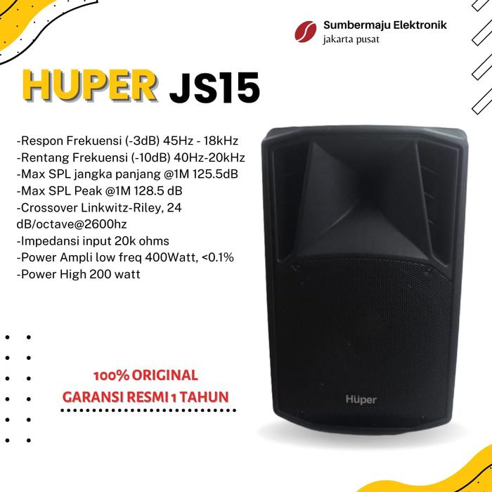 Jual Speaker aktif 15 Huper JS 15 JS15 Garansi Resmi - Jakarta Pusat - SumberMaju Elektronik ...