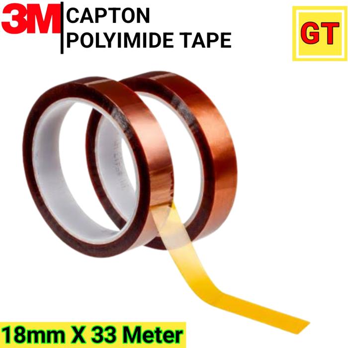 Jual Isolasi Tahan Panas 3M Kapton Polyimide Tape ORIGINAL Rekat Kuat ...
