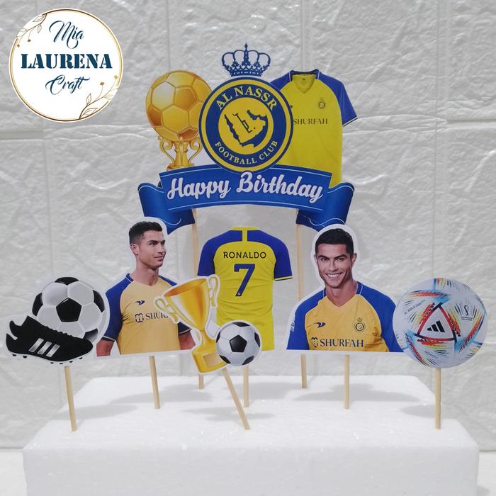 Jual topper happy birthday tema bola Al Nassr Ronaldo - Kota Depok ...