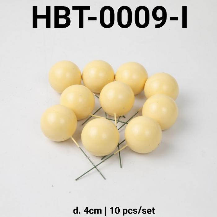 Jual GR-HBT-0009 Cake topper hiasan kue bola emas perak biru pink putih ...