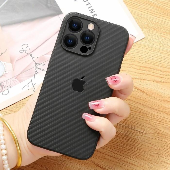 Jual iPhone 7 8 Plus XR Xs 11 Pro Max Slim Case Carbon Protect Lens ...