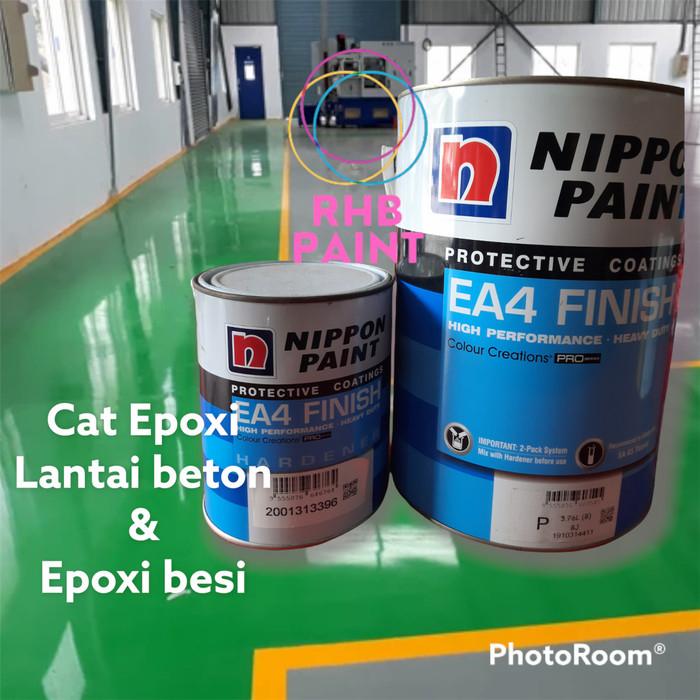 Jual Cat Lantai Epoxi Lantai Nippon Paint EA4 Black gloss 5 LT ...