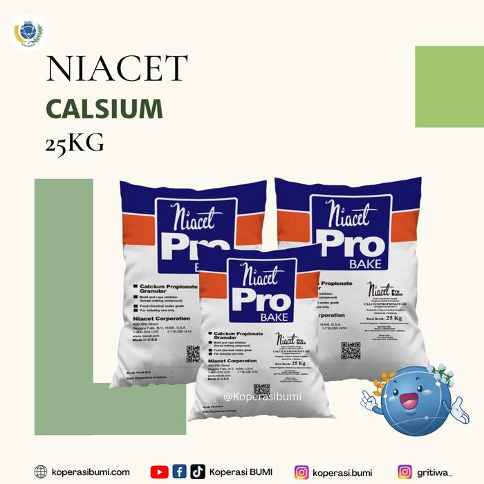 Jual Kalsium Calcium Propionate Niacet Granular Crystal Pro 25kg - Kota ...