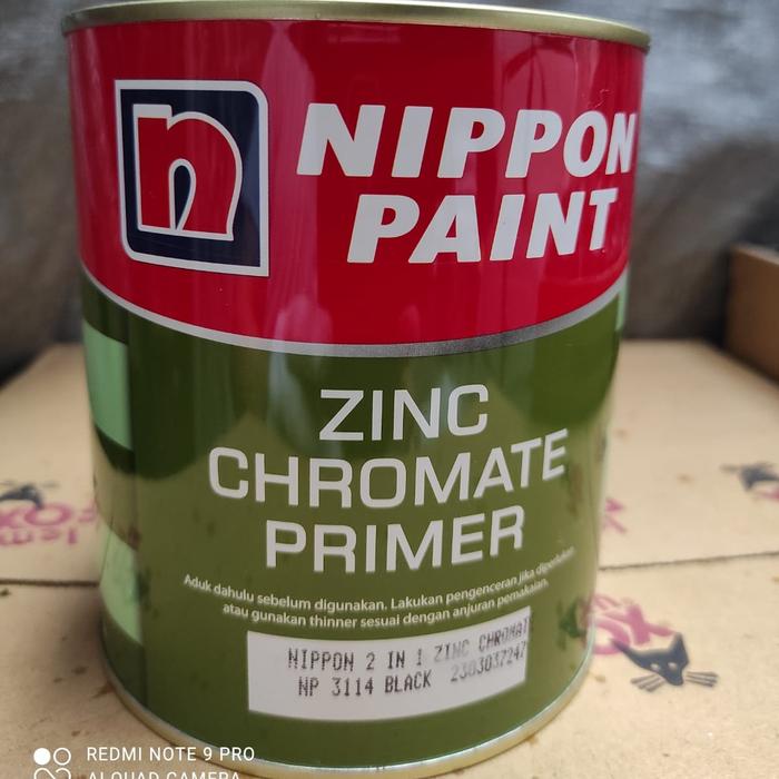 Jual Nippon zinc chromate 2 in 1 black,meni Nippon paint + cat hitam ...
