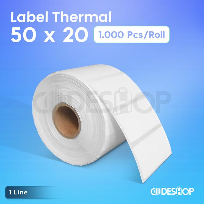 Jual Codeshop Label Thermal 50 x 20 mm isi 1000 Stiker Printer Barcode ...