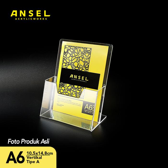Promo Tempat Brosur Akrilik /Acrylic Flyer Holder A6 Vertikal -Tipe A ...