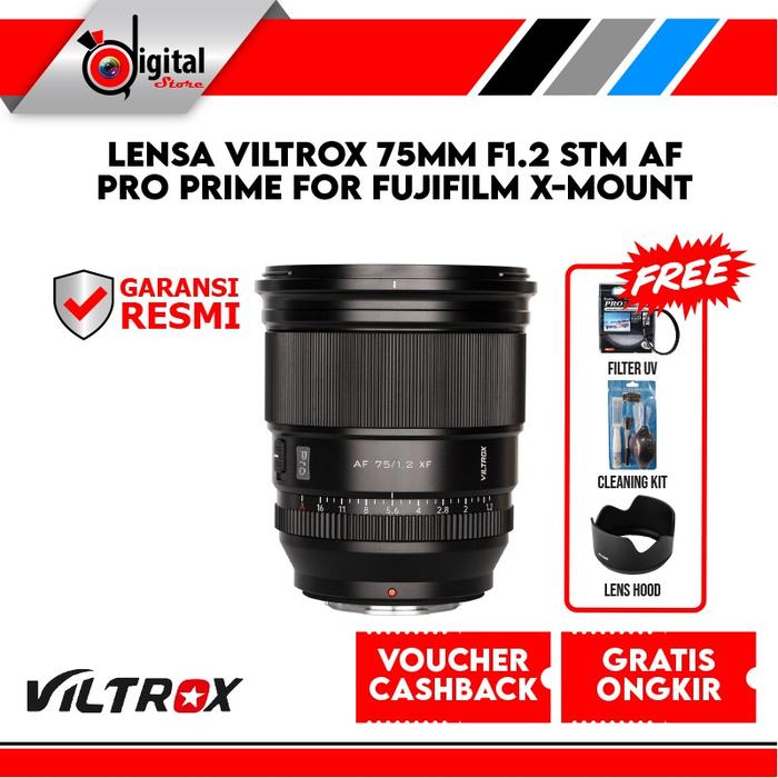 Jual Lensa Viltrox 75mm F1.2 STM AF PRO Prime for Fujifilm X-Mount - STANDAR - Jakarta Pusat ...