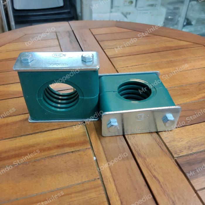 Jual Klem pipa tubing Hydraulic 35 mm Single hose / clamp pipa ...