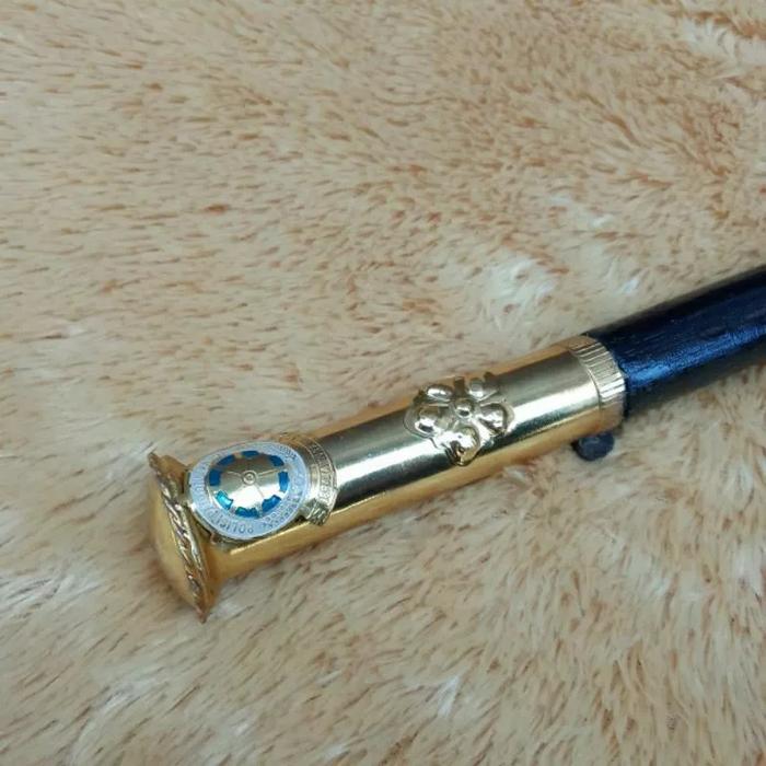 Jual tongkat komando pol pp bunga 1 logo warna/tongkat satpol pp logo ...