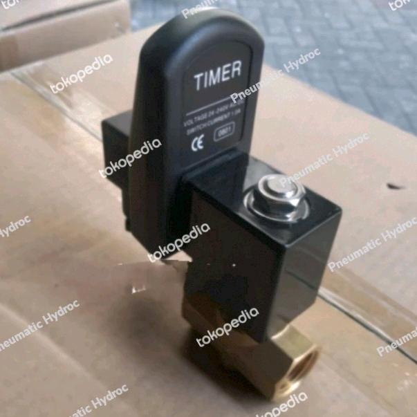 Jual SOLENOID VALVE TIMER AUTO DRAIN WATER 3/4 INCH VOLTASE AC 220V ...